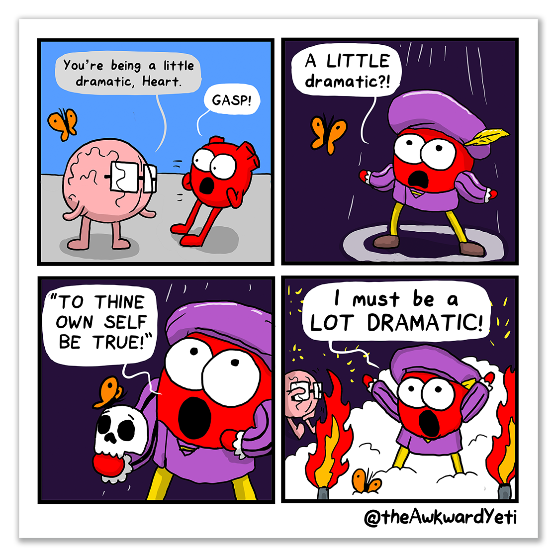 "Overdramatic Heart" Print