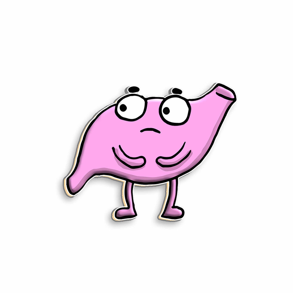 Stomach Enamel Pin