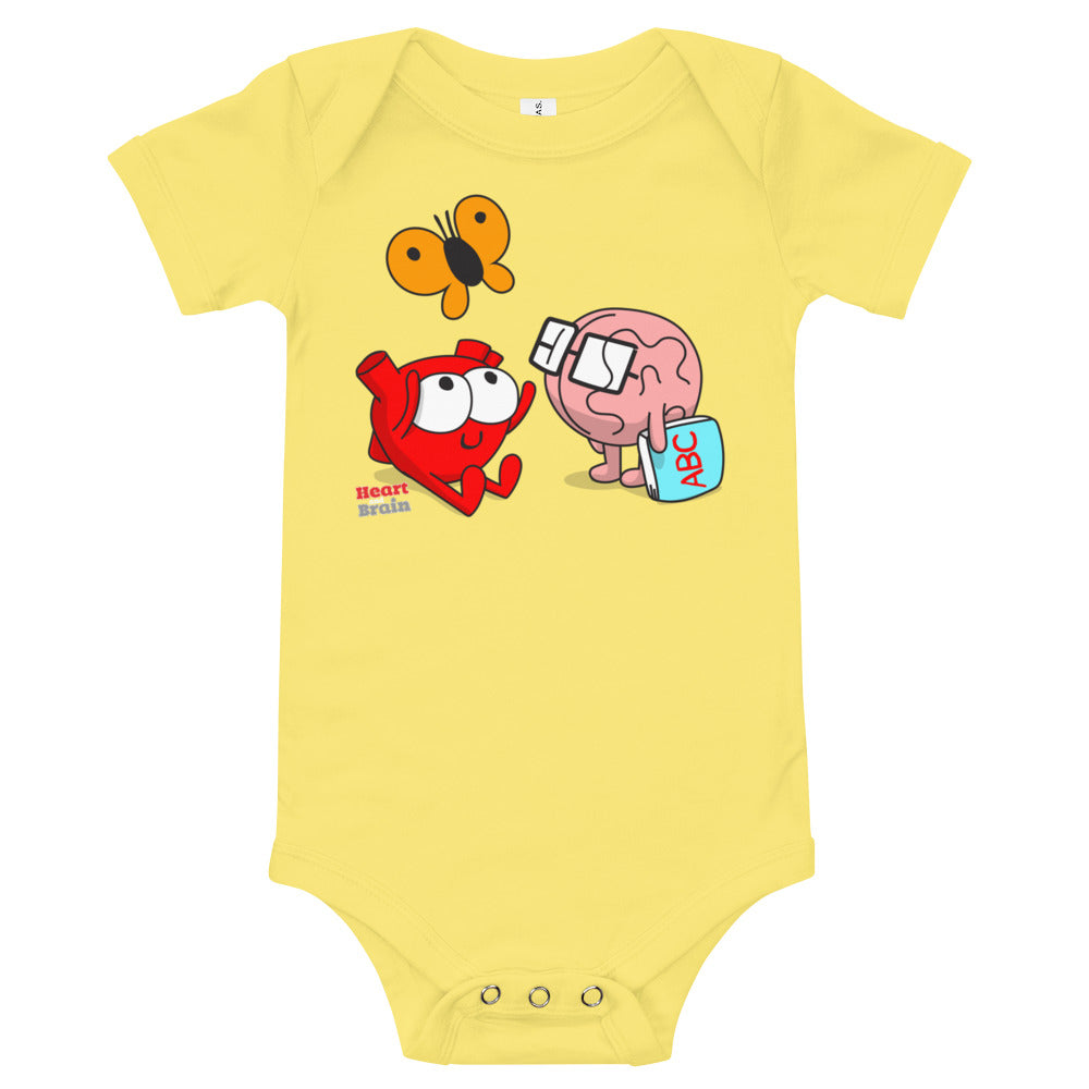 Baby Heart and Brain Baby Onesie